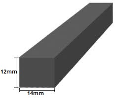 Frameless Direct - Spacer Blocks Black 12mm x 14mm