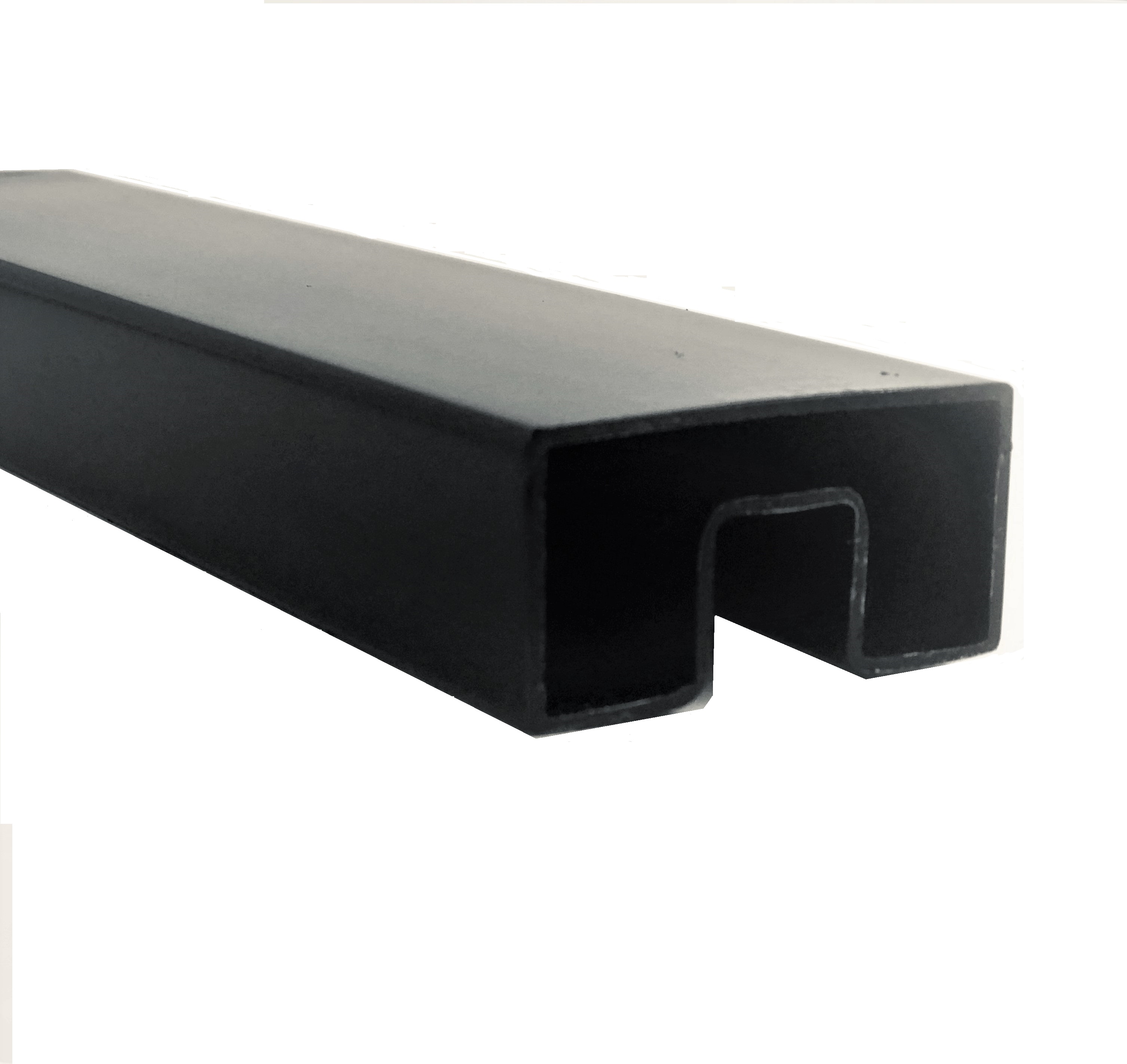 Frameless Direct - Tube Slotted 25mm x 50mm Stainless Steel 2900mm-Black